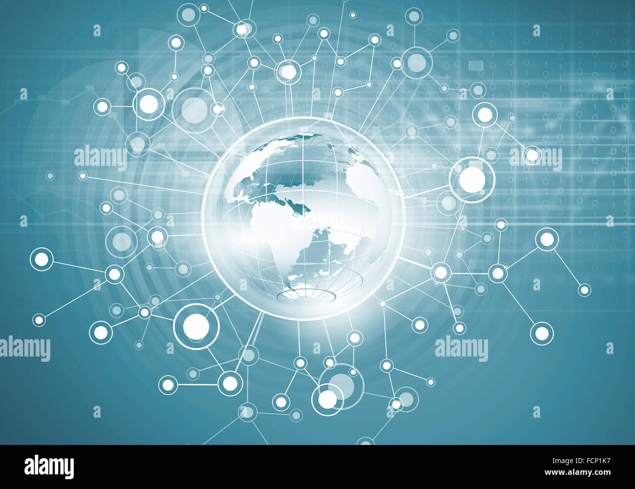 Conceptual image of digital planet with connection lines Stock Photo ...