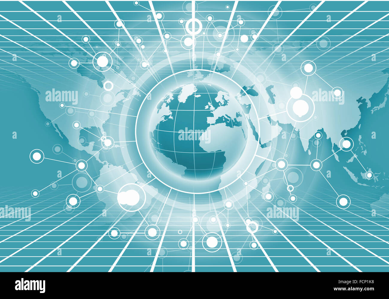 Conceptual image of digital planet with connection lines Stock Photo ...