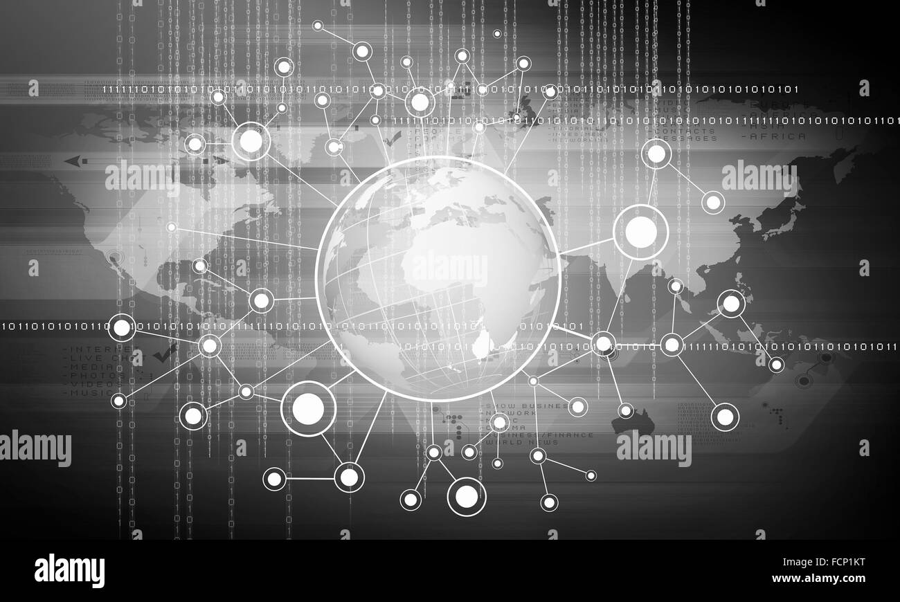 Conceptual image of digital planet with connection lines Stock Photo ...