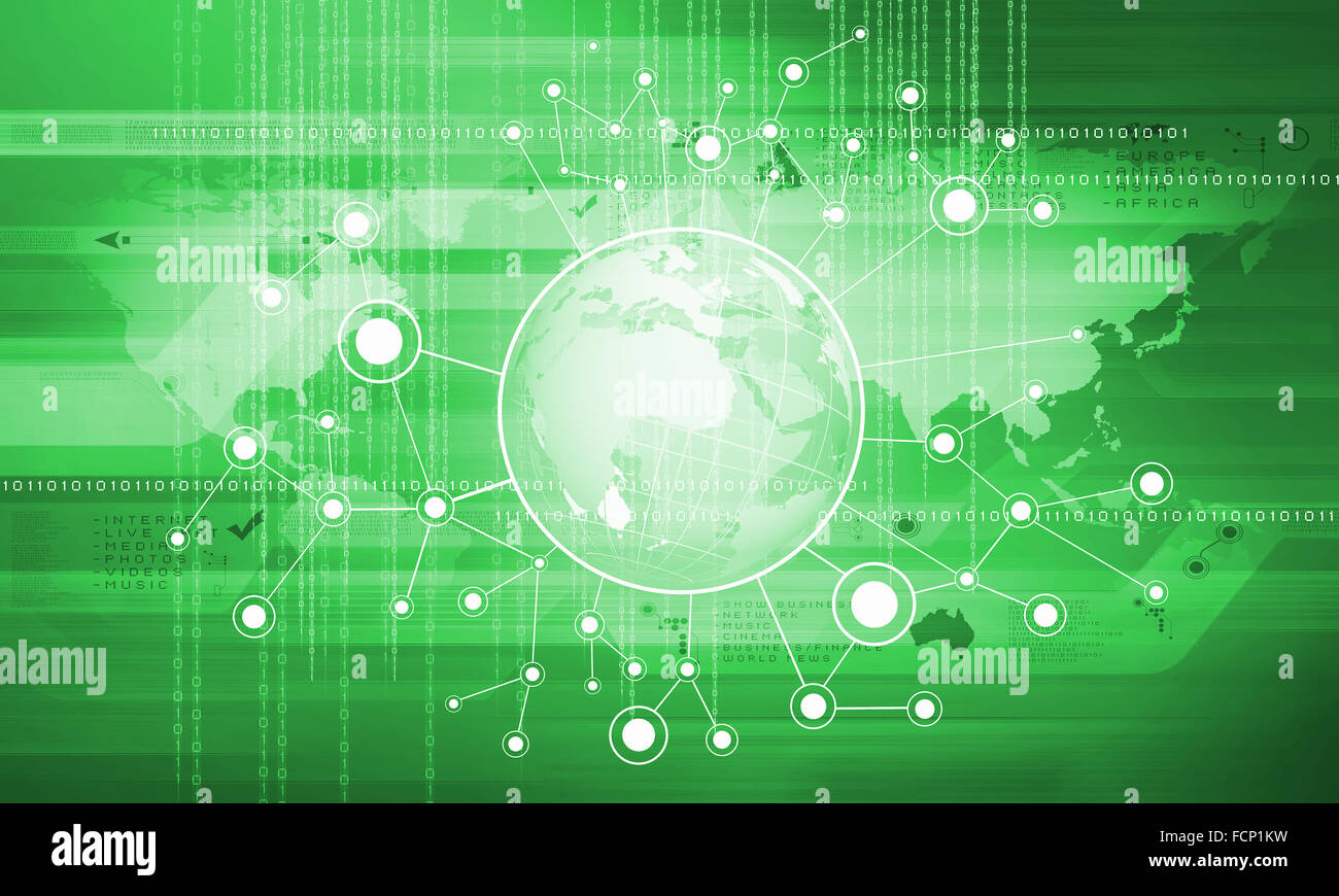 Conceptual image of digital planet with connection lines Stock Photo ...