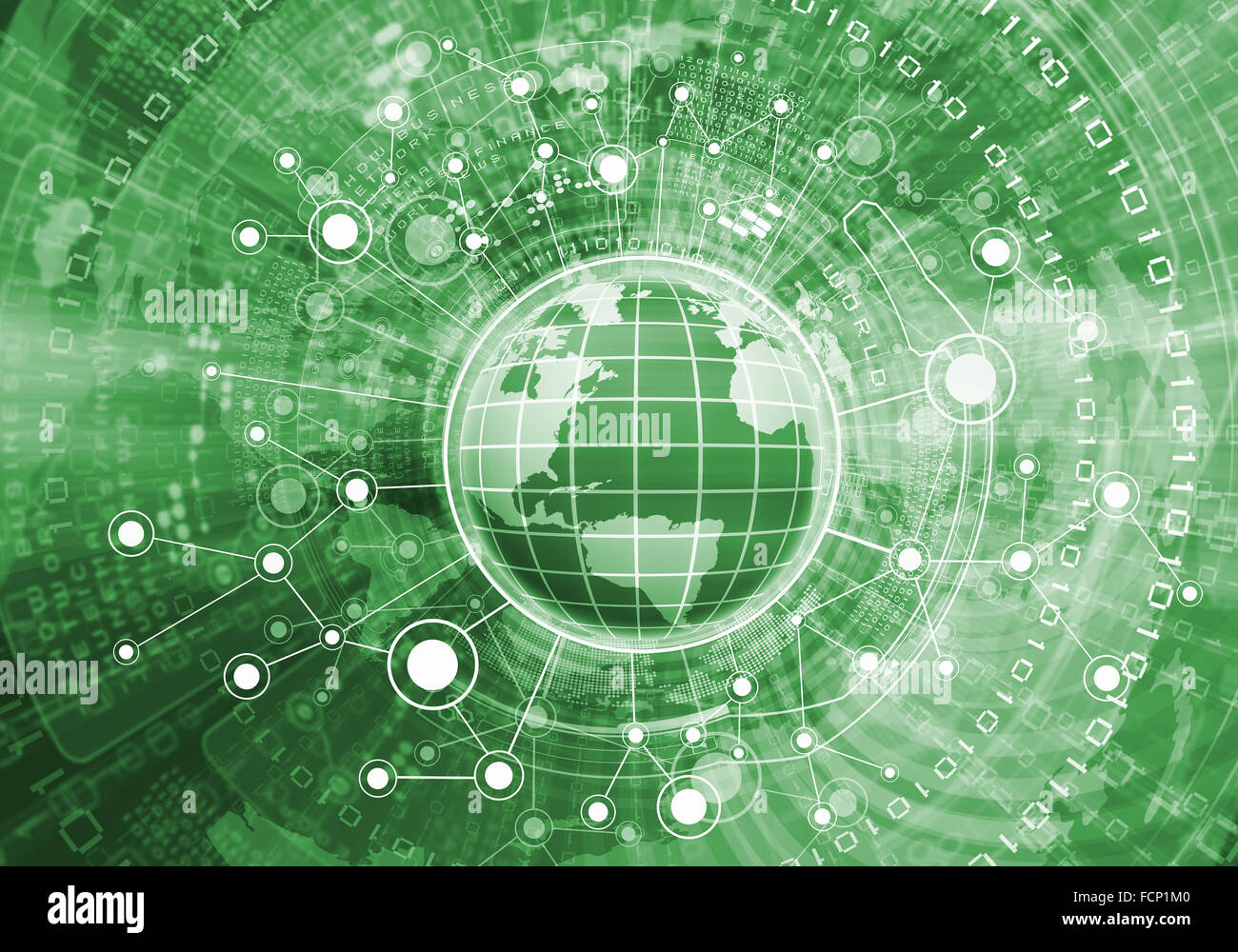 Conceptual image of digital planet with connection lines Stock Photo ...