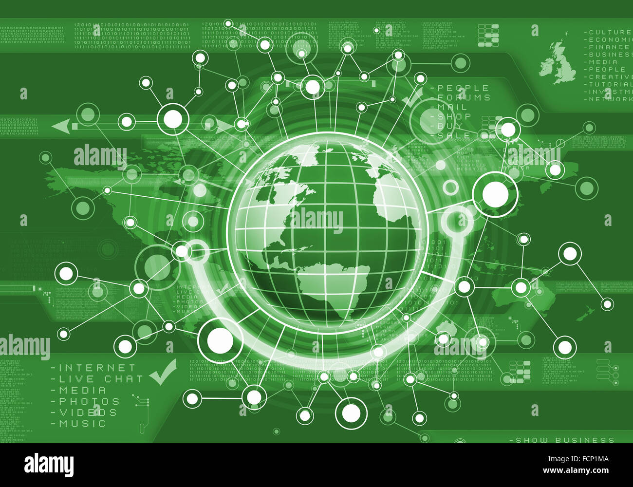 Conceptual image of digital planet with connection lines Stock Photo ...
