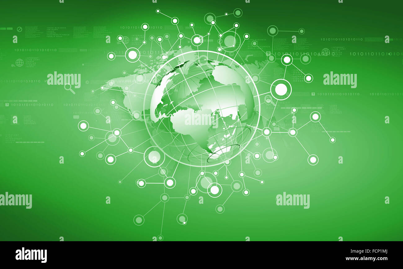 Conceptual image of digital planet with connection lines Stock Photo ...