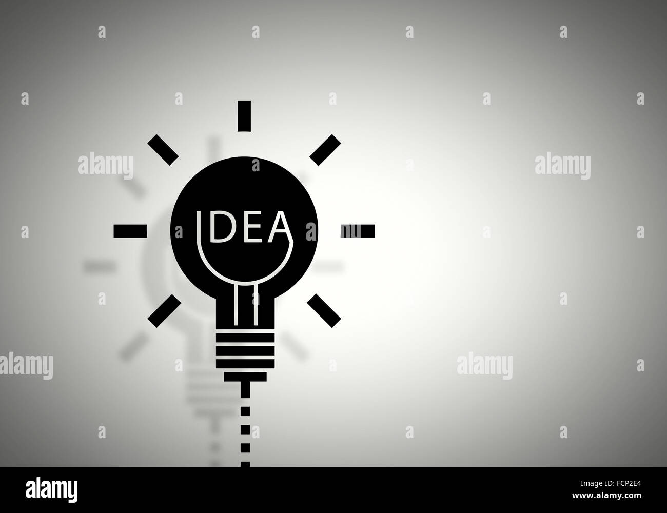 Concept of idea with light bulb on color background Stock Photo - Alamy