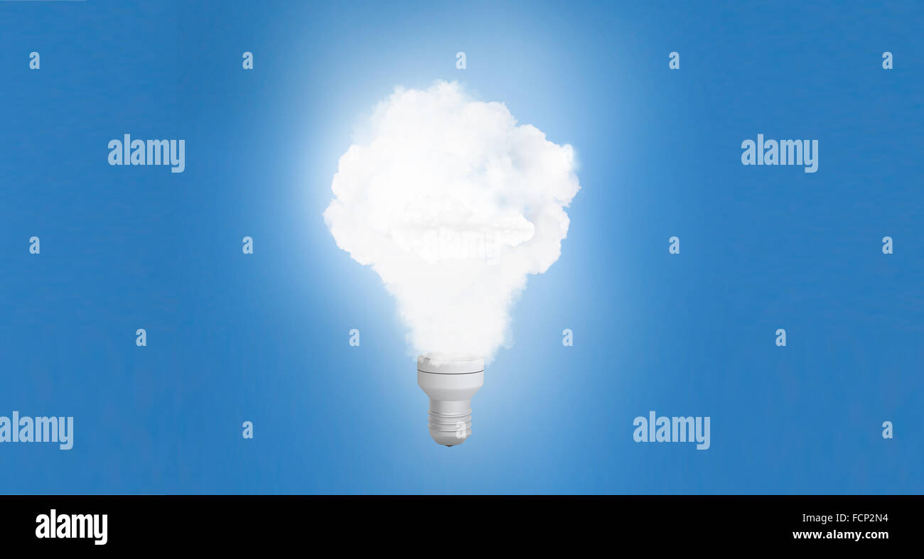Close up of big light bulb with bright blue sky Stock Photo - Alamy