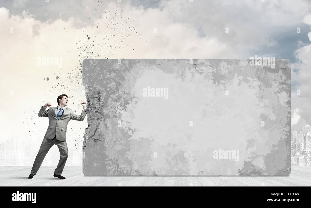 Breaking stone hi-res stock photography and images - Alamy