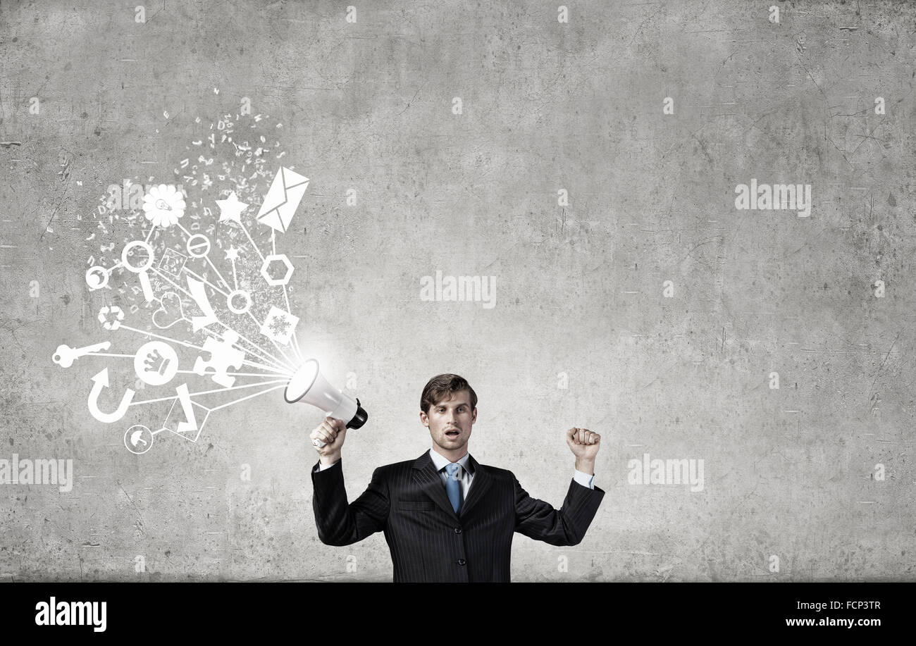 Megaphone speech hi-res stock photography and images - Alamy