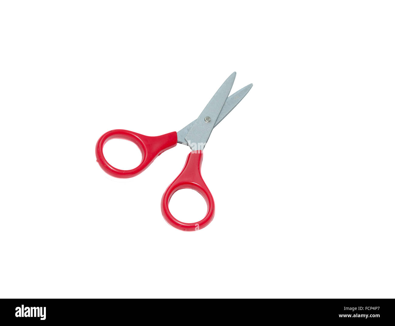 red scissors isolated on the white background Stock Photo - Alamy