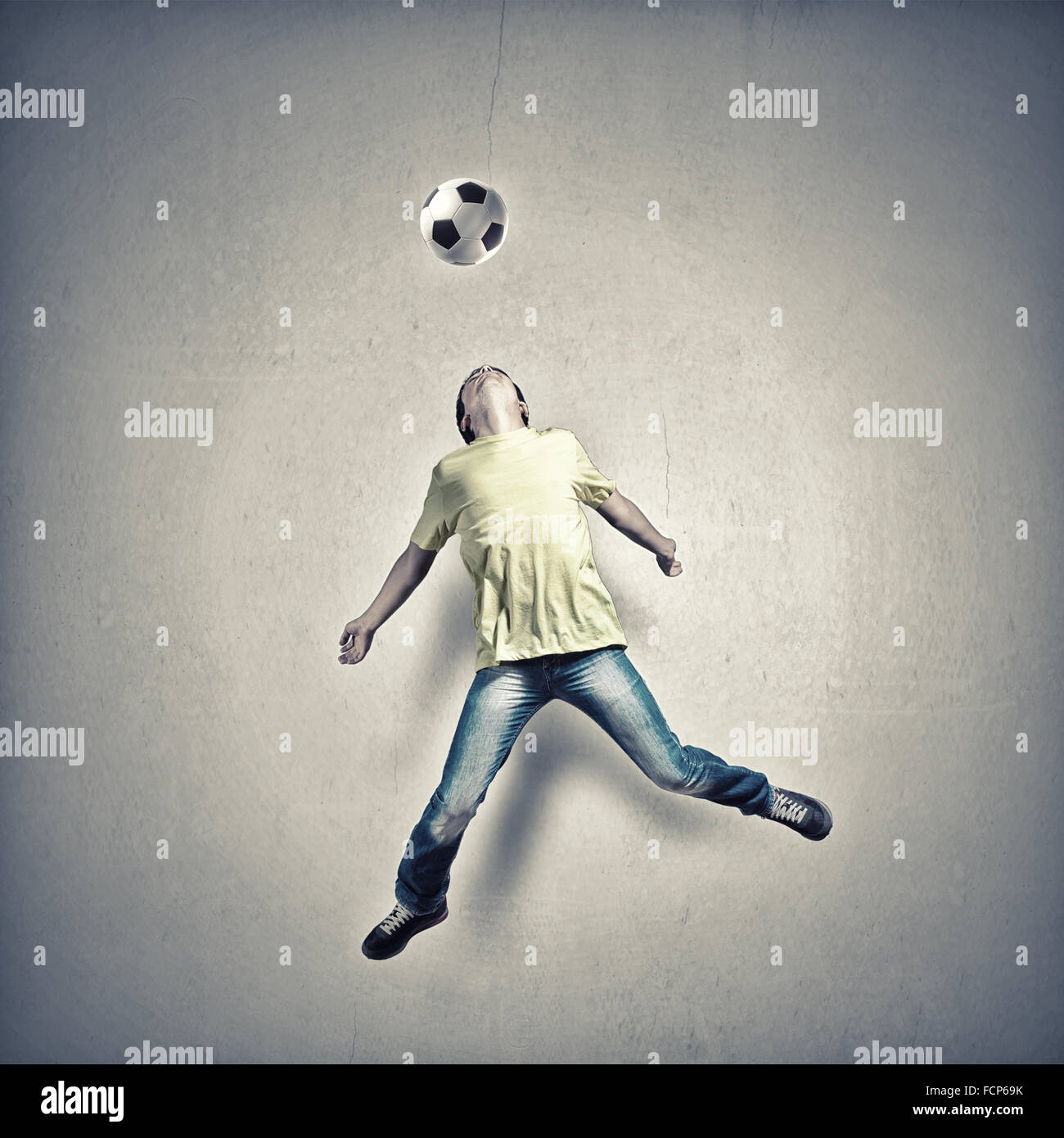 Man hit ball soccer hi-res stock photography and images - Alamy