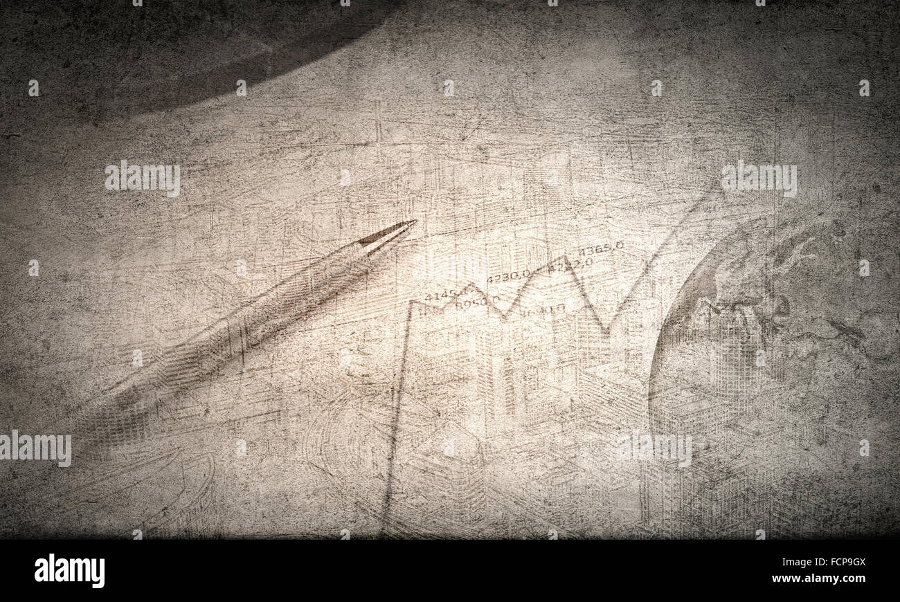 Background old styled image with business concept Stock Photo - Alamy