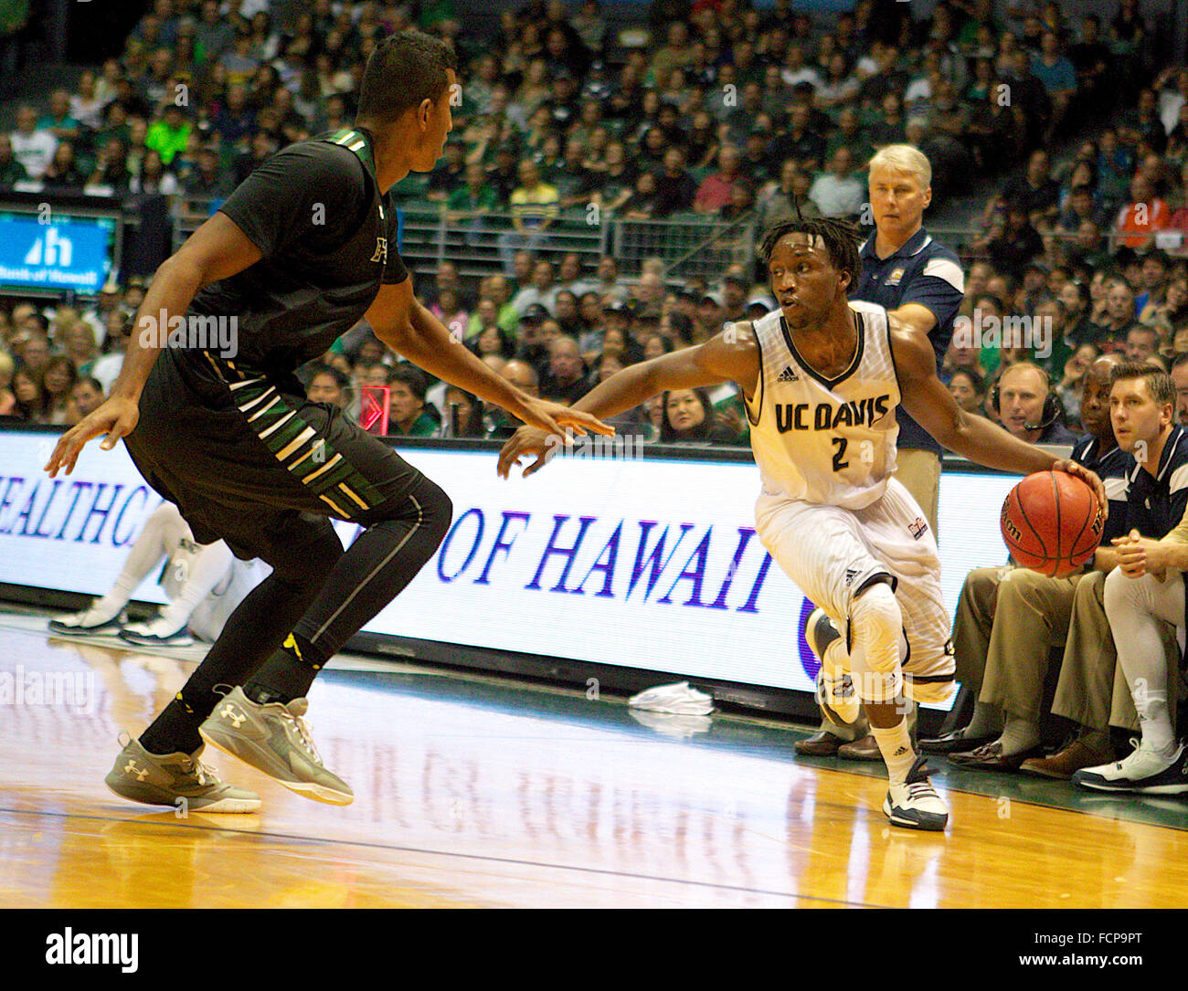 Honolulu, Hawaii, USA. 23rd Jan, 2016. UC Davis Aggies guard Darius ...