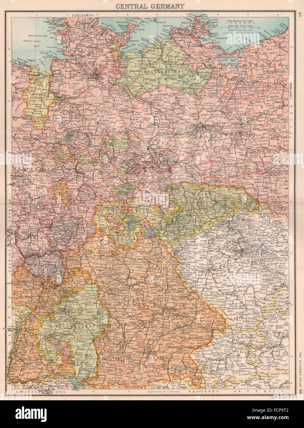 Germany maps hi-res stock photography and images - Alamy