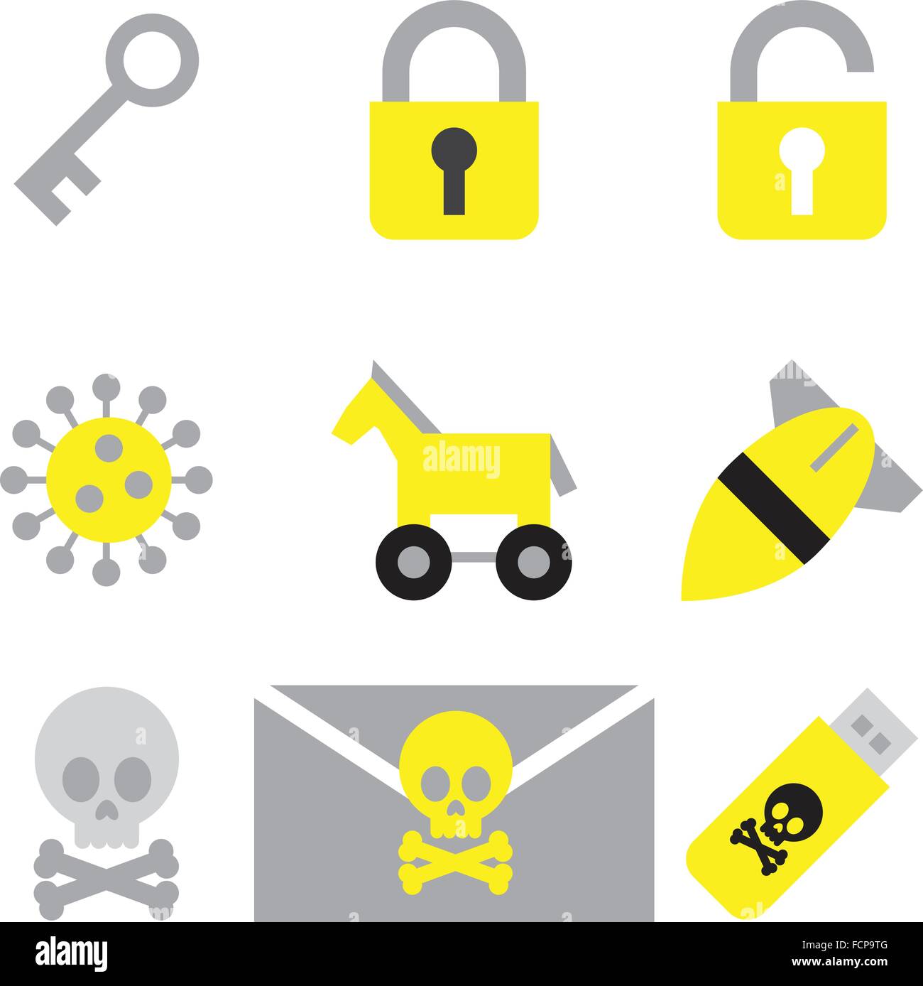 [EPS10] computer security icon set flat style Stock Vector Image & Art ...
