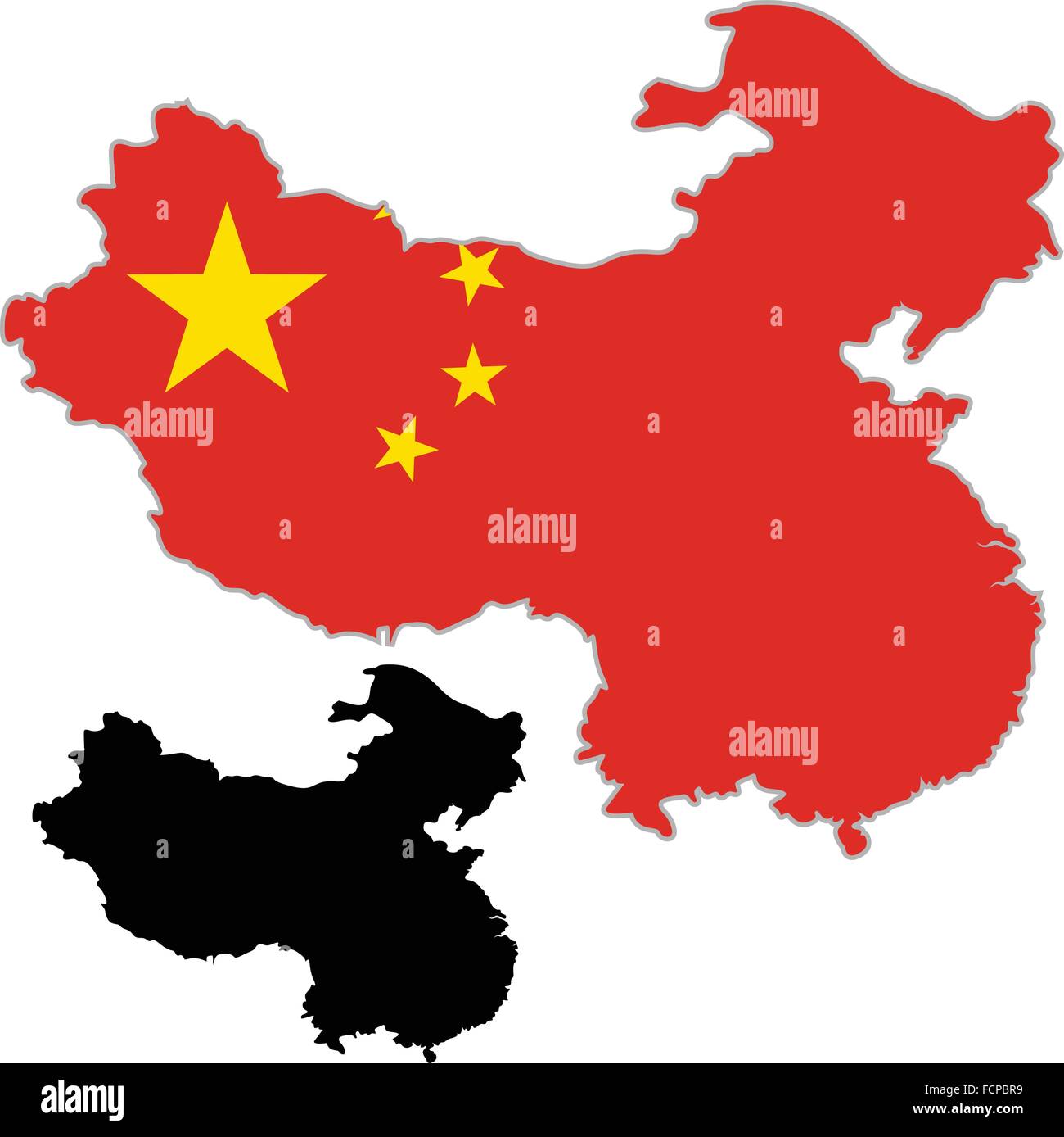 China map Stock Vector Images - Alamy