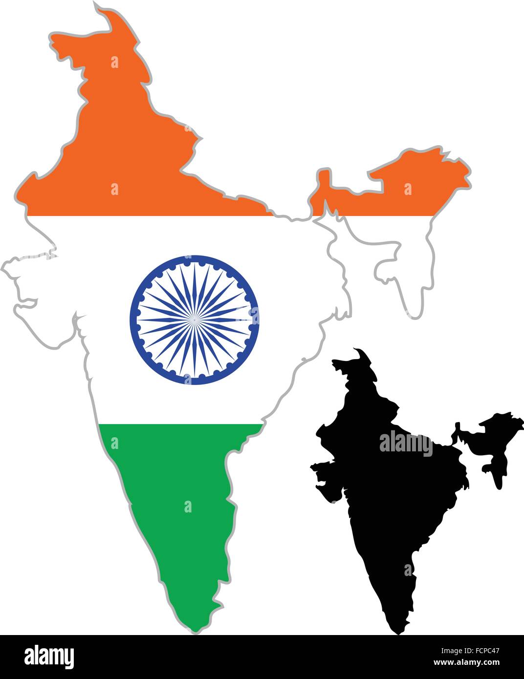 India map flag on a white background. Vector illustrator Stock Vector ...