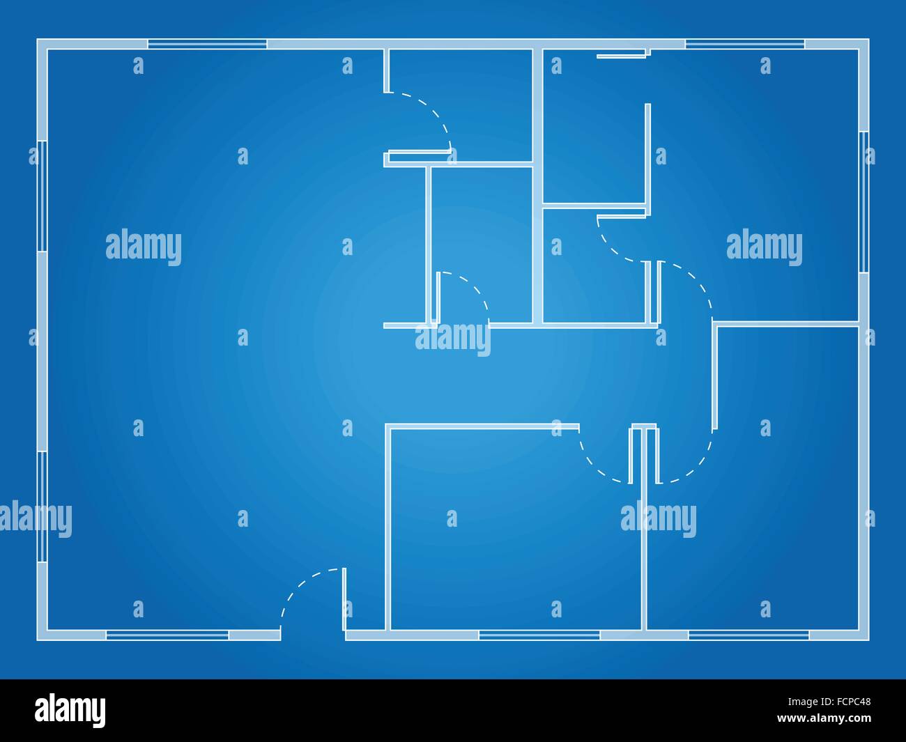 House plan on a blueprint background Stock Vector Image & Art - Alamy