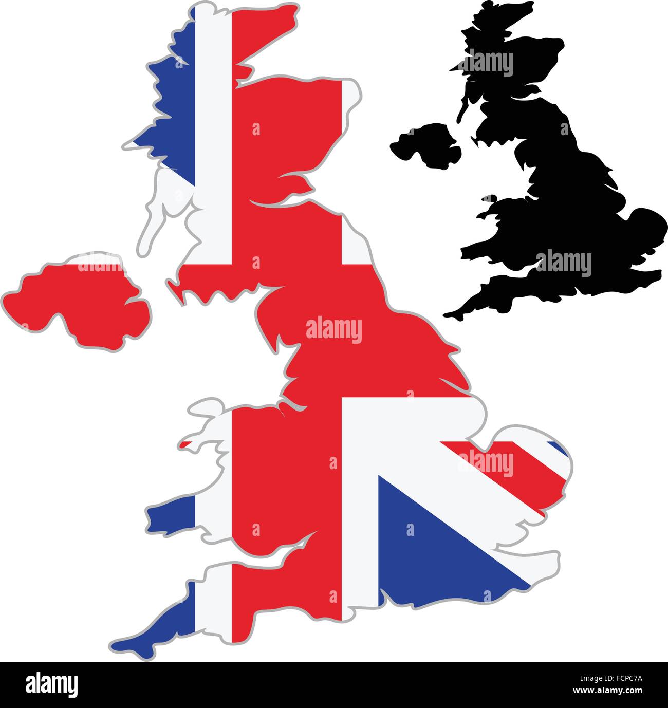 Uk map outline vector hi-res stock photography and images - Alamy
