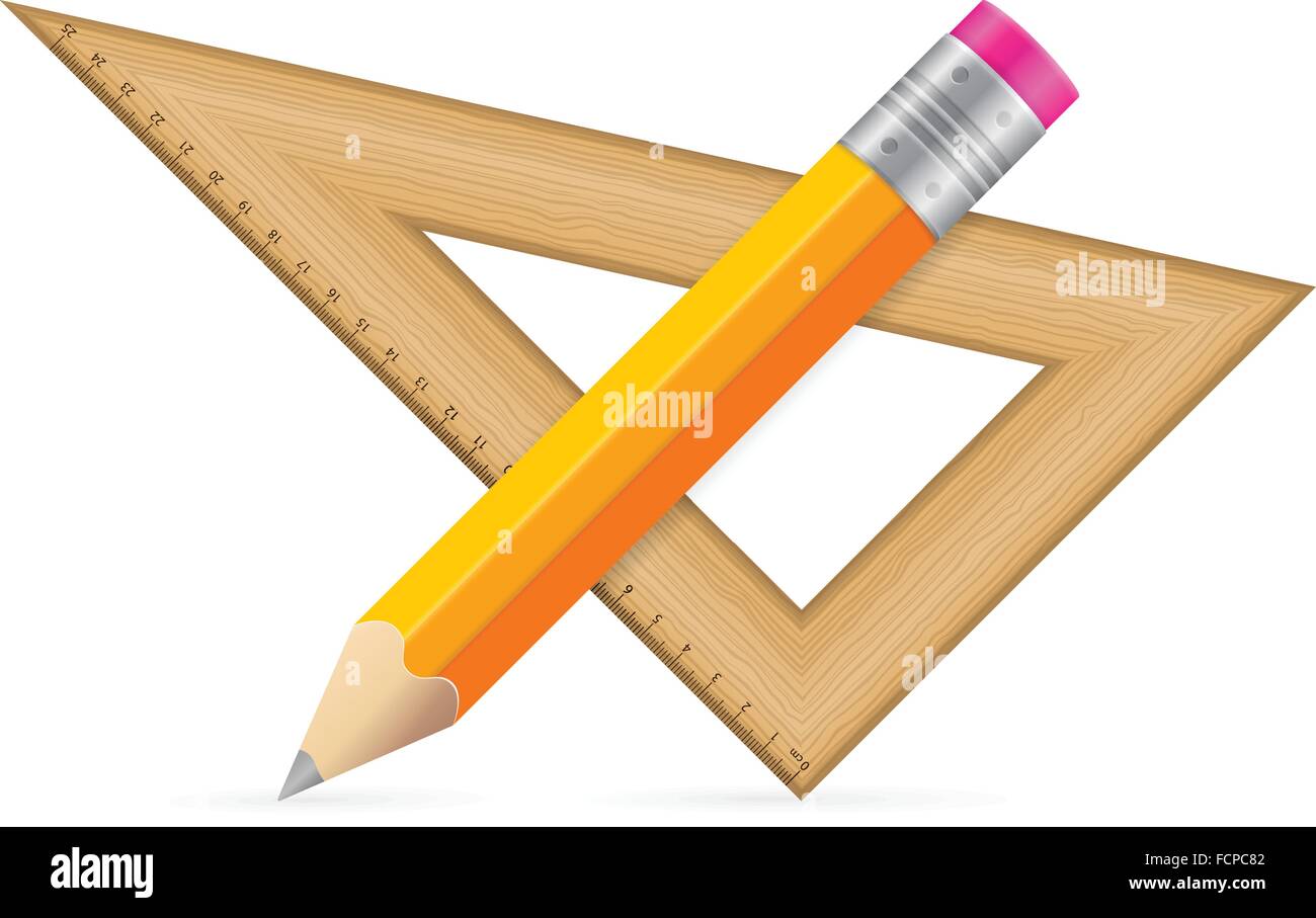 Measure ruler pencil hi-res stock photography and images - Alamy