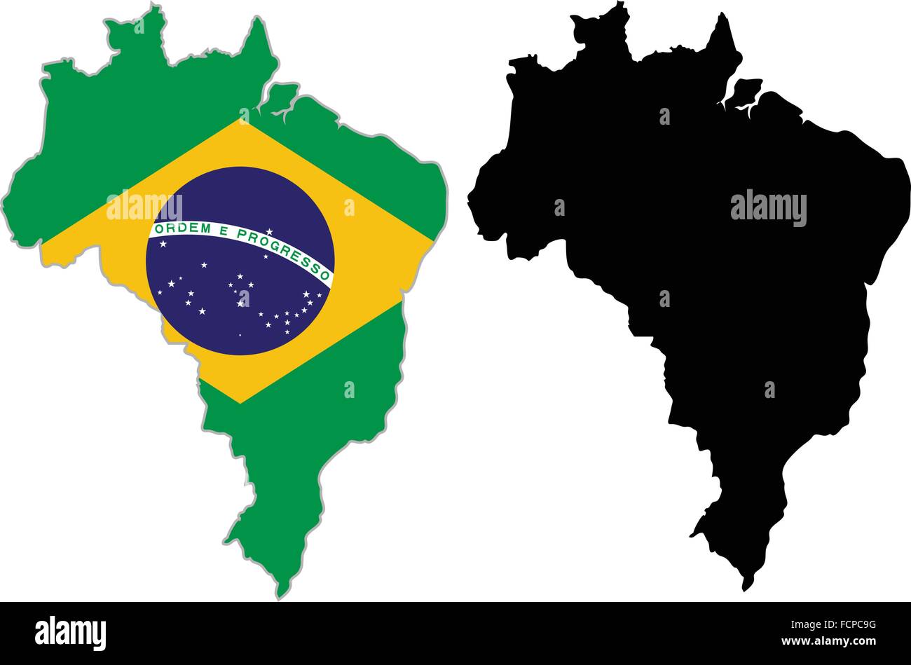 Brazil map flag on a white background. Vector illustrator Stock Vector ...