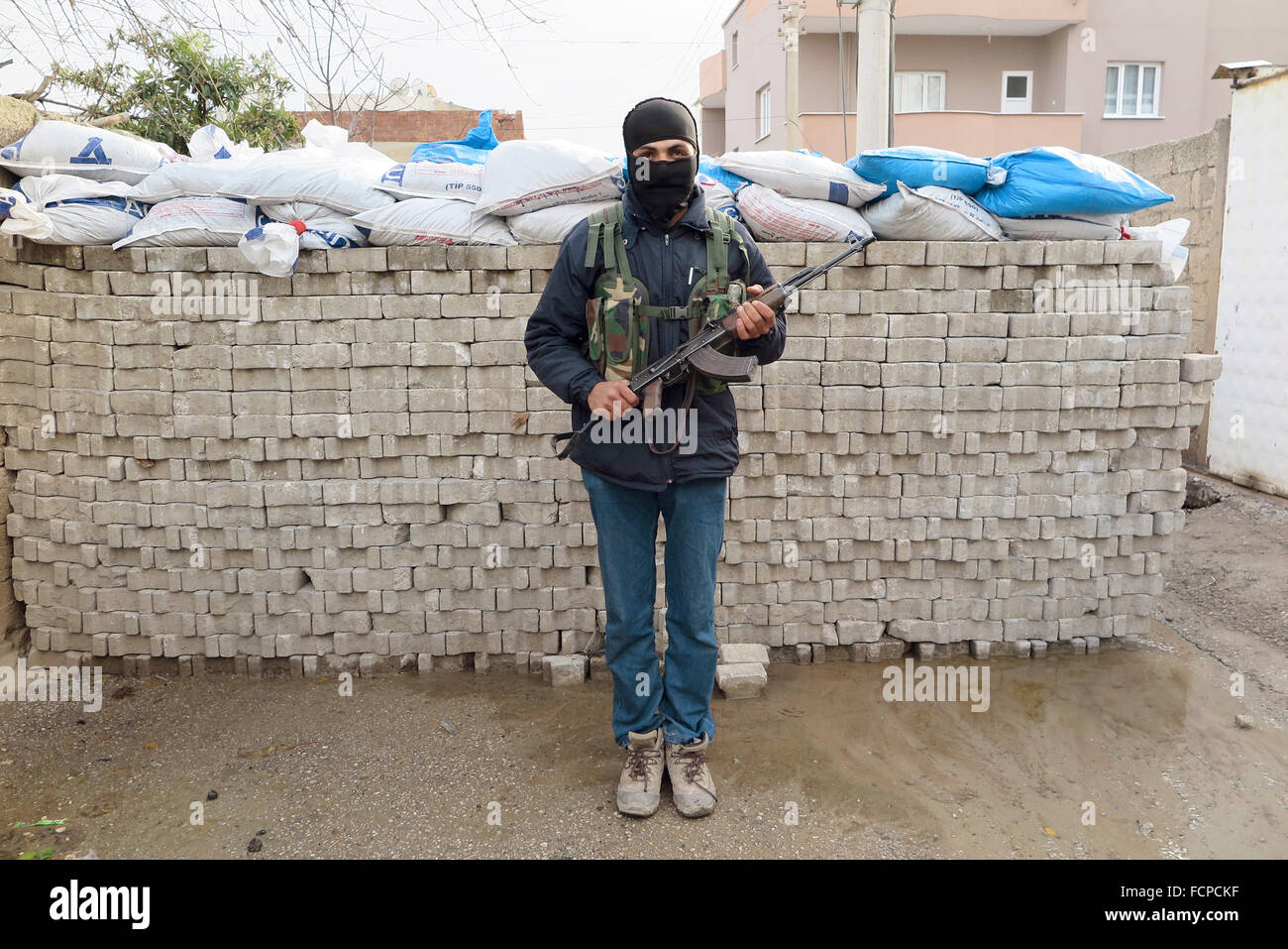 Nusaybin, Turkey. 20th Jan, 2016. The local YDG-H commander, whose ...