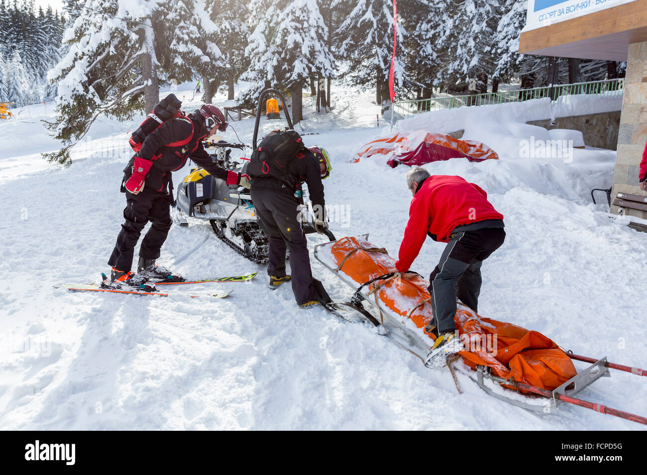 Sofia, Bulgaria - January 21, 2016: Rescuers from Mountain Rescue ...
