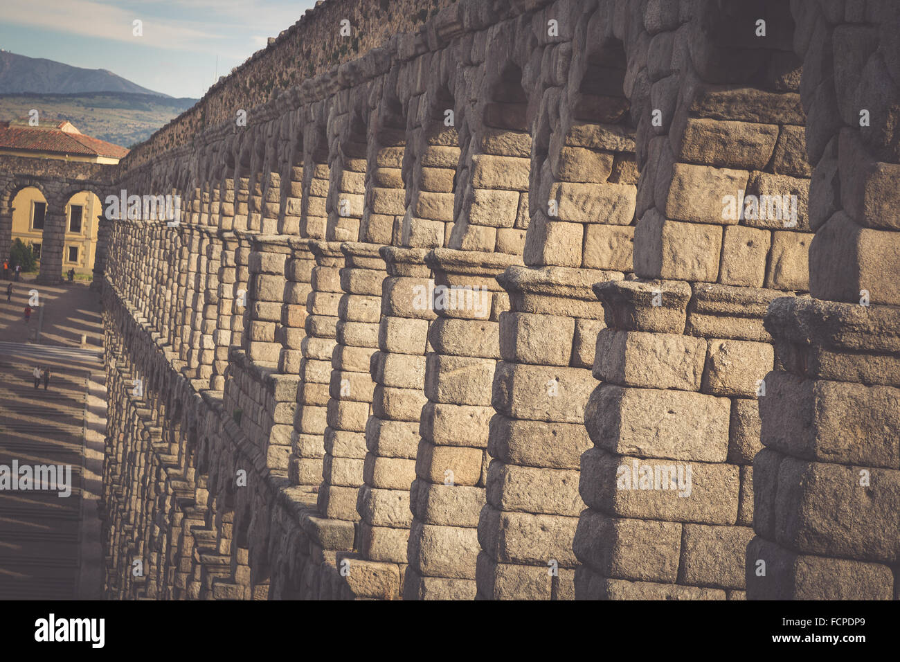 Roman aqueduct bridge of Segovia, Castilla Leon, Spain Stock Photo - Alamy