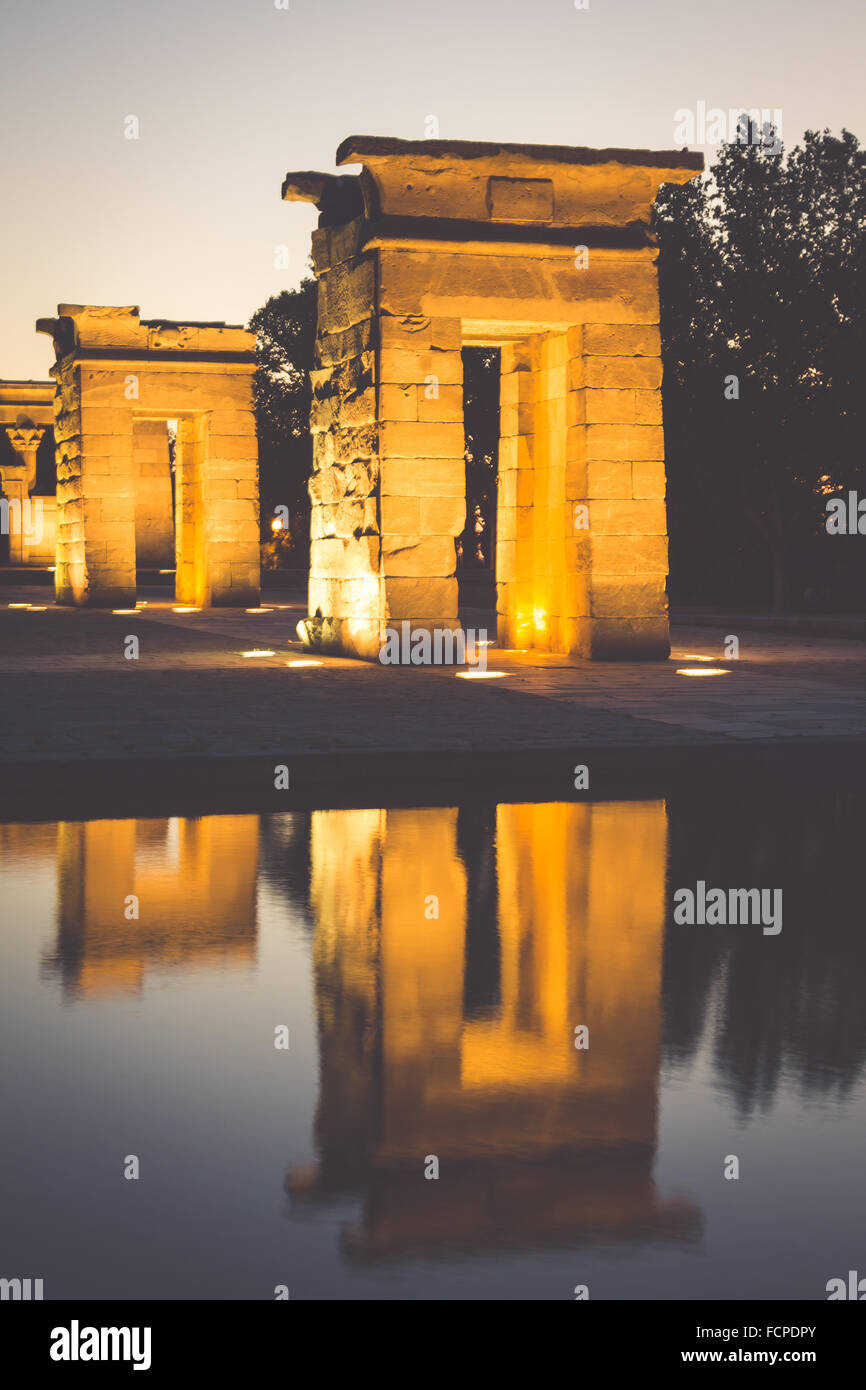 Temple of Debod at night, Madrid (Spain Stock Photo - Alamy