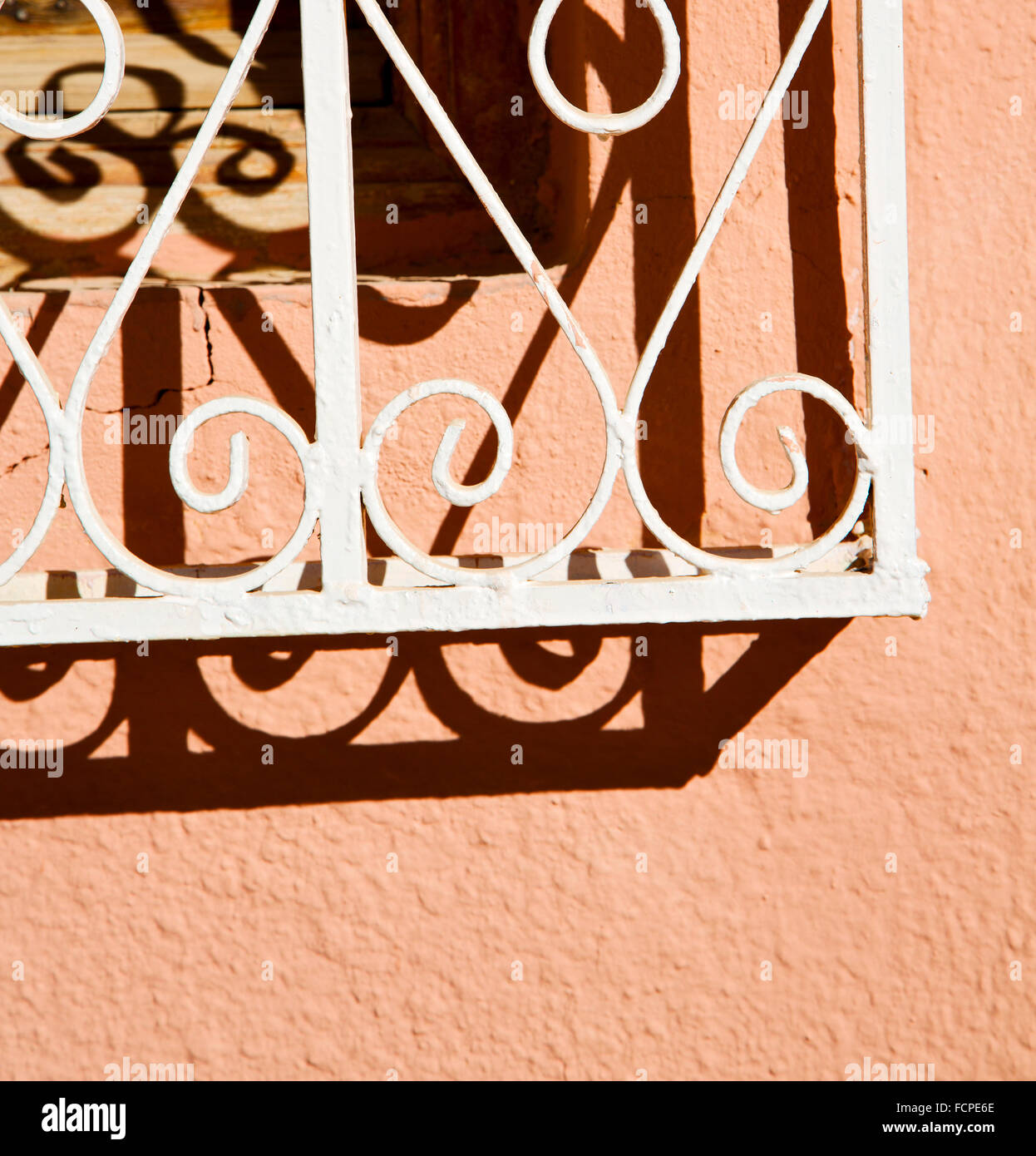 window in morocco africa and old construction wal brick historical ...