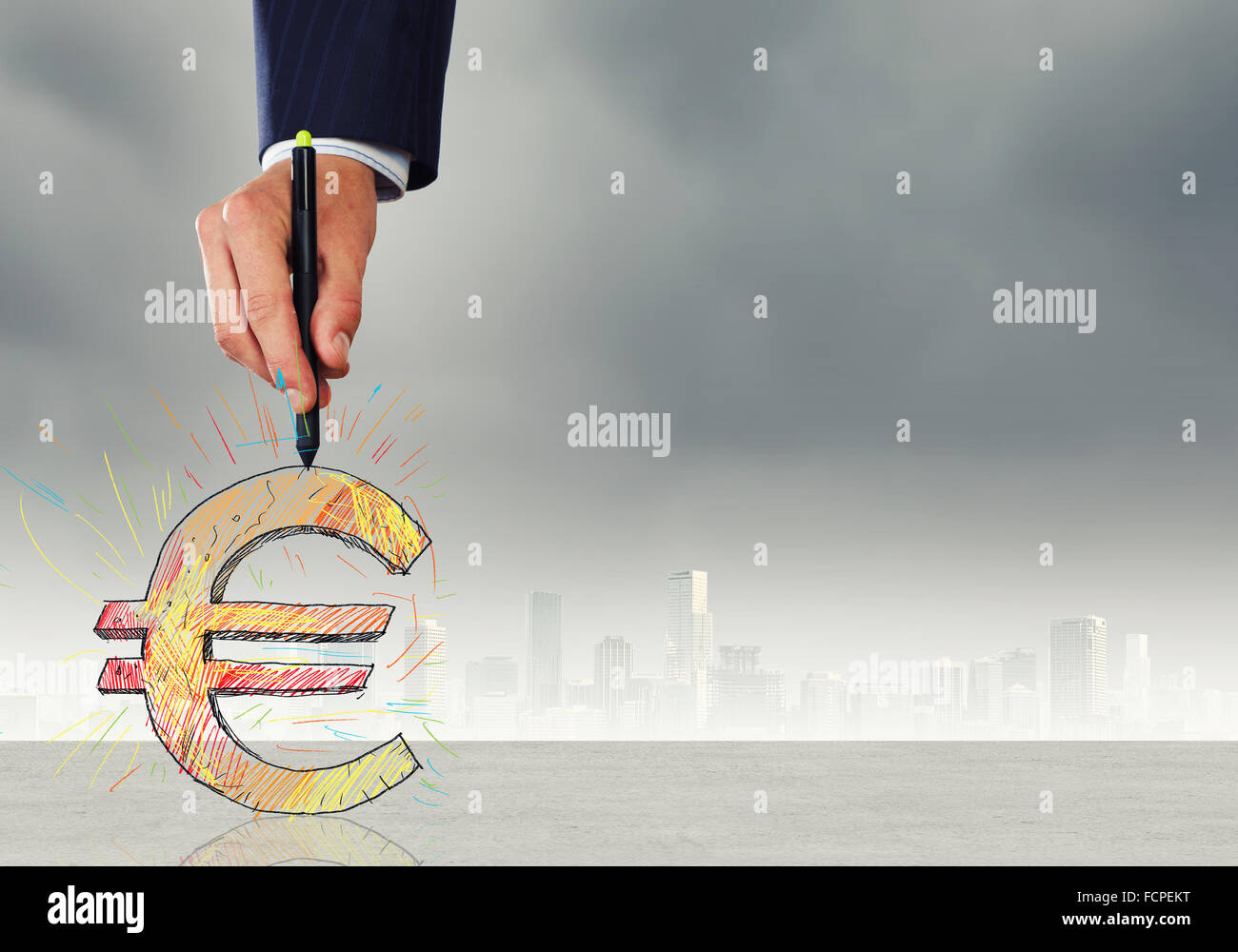 Euro symbol drawing hi-res stock photography and images - Alamy