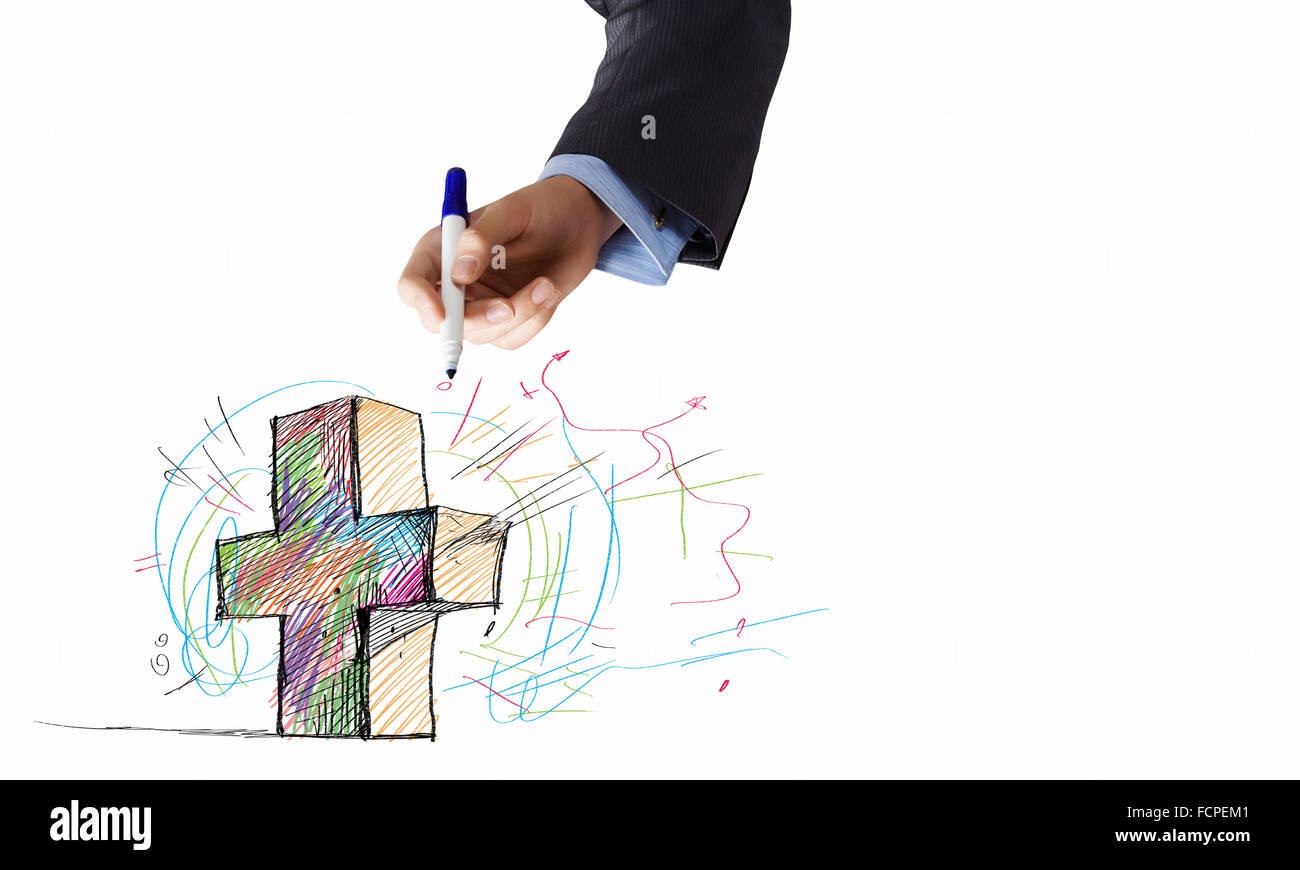 Drawing cross hi-res stock photography and images - Alamy