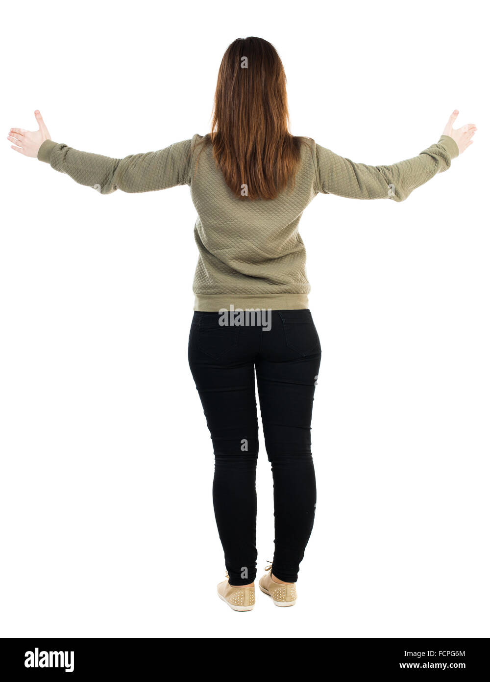 Woman gray hair rear view Cut Out Stock Images & Pictures - Alamy