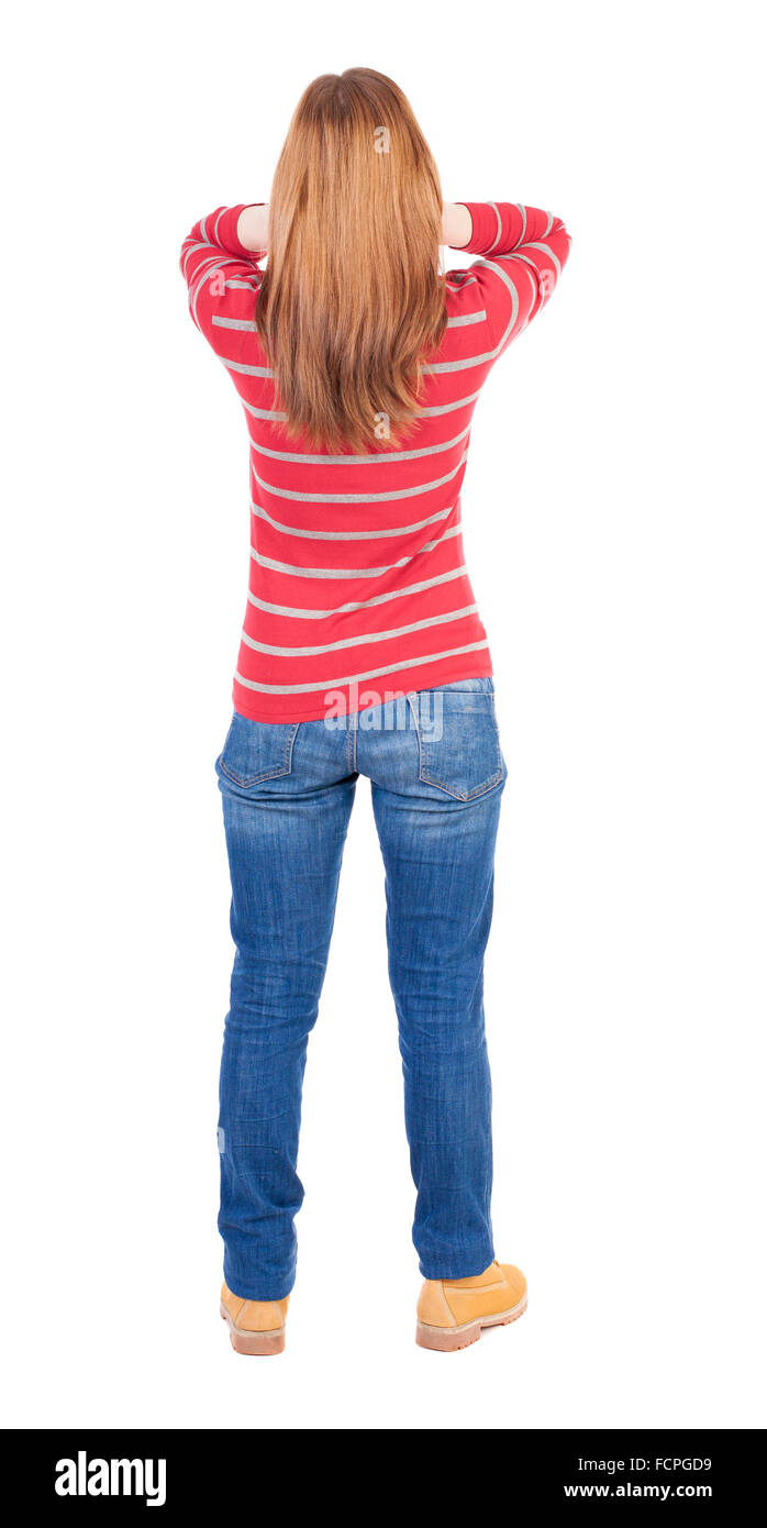 Shocked girl looking back over hi-res stock photography and images - Alamy