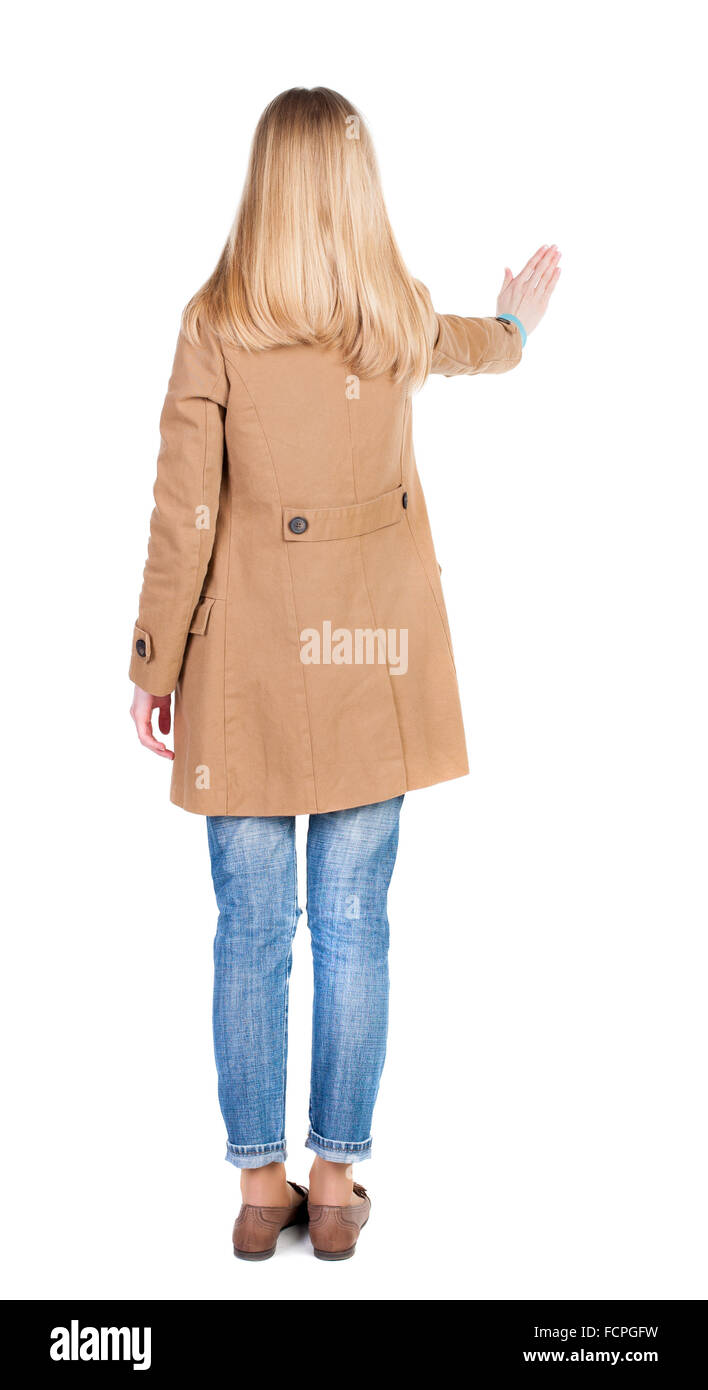 Woman holds hand palm forward hi-res stock photography and images - Alamy