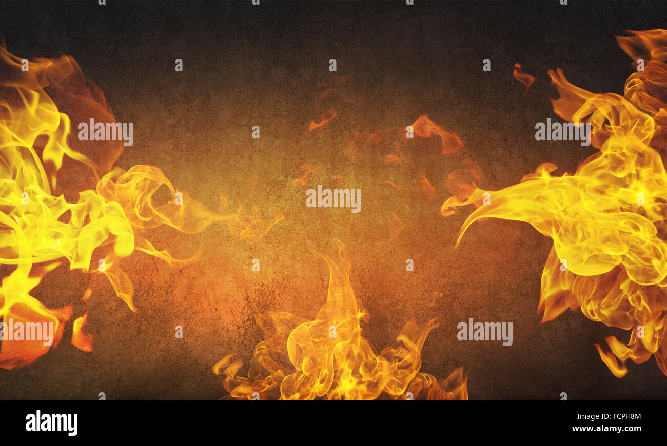 Fire outbreak on an abstract background from the sides Stock Photo - Alamy