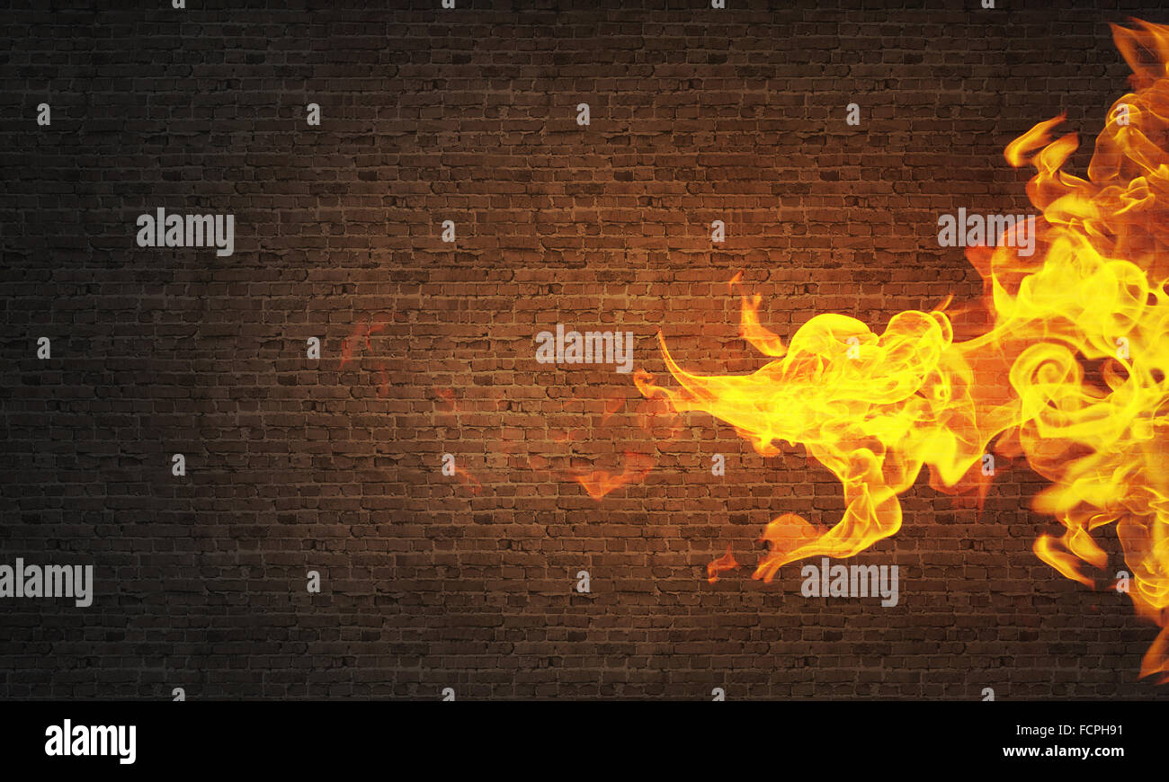Fire outbreak on an abstract background from the sides Stock Photo - Alamy