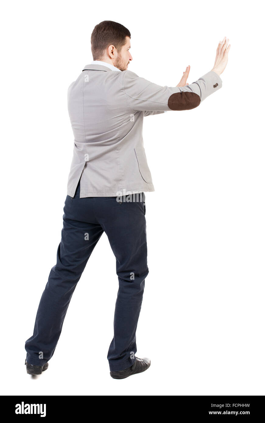 People Back White Background