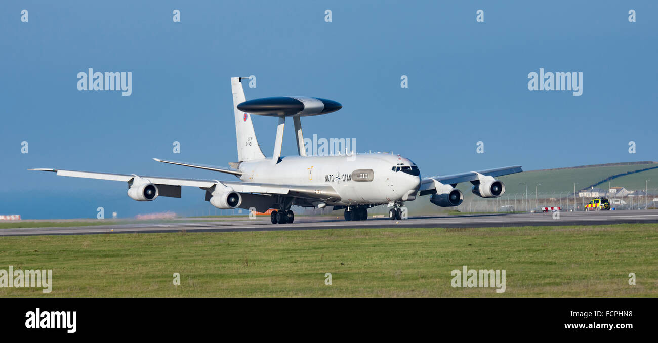 NATO E-3A Sentry in circuit at Newquay Airport/RAF ST Mawgan for about ...