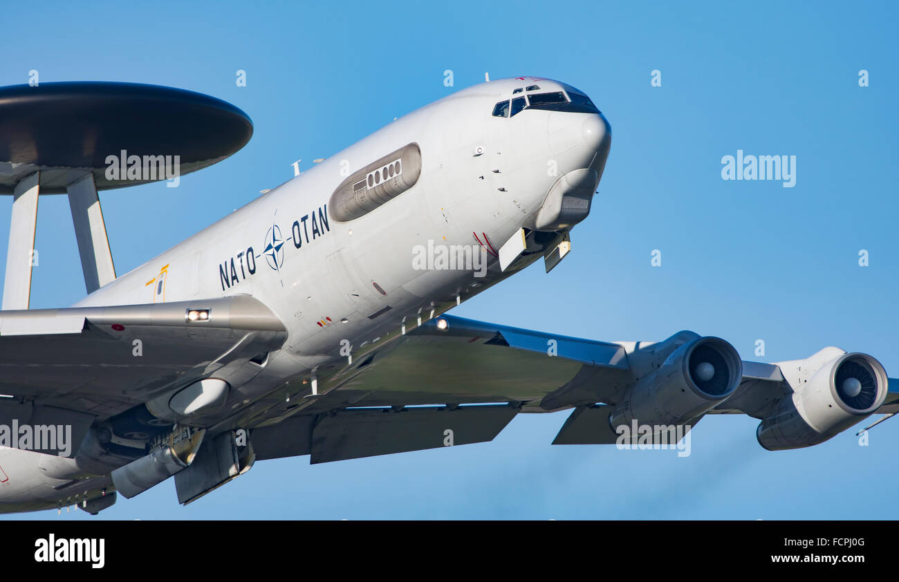 NATO E-3A Sentry in circuit at Newquay Airport/RAF ST Mawgan for about ...