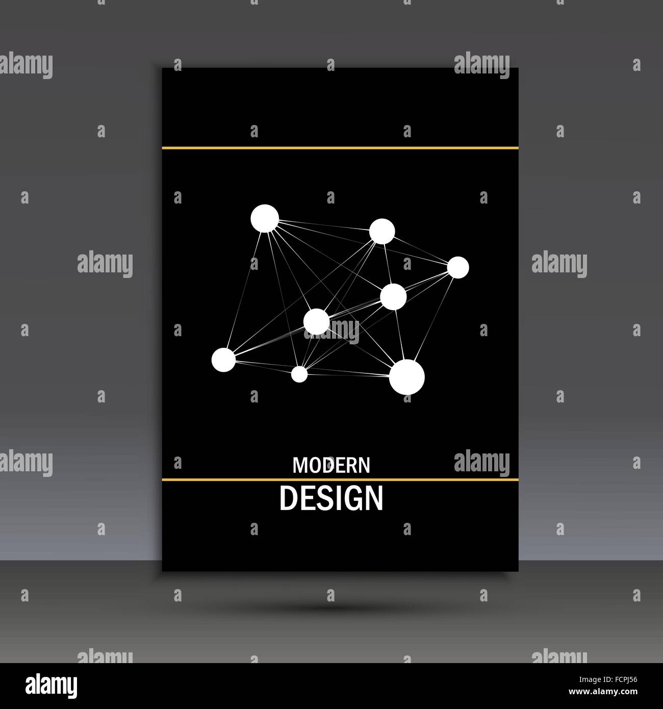 Vector abstract molecular structure. Cover template design Stock Vector ...