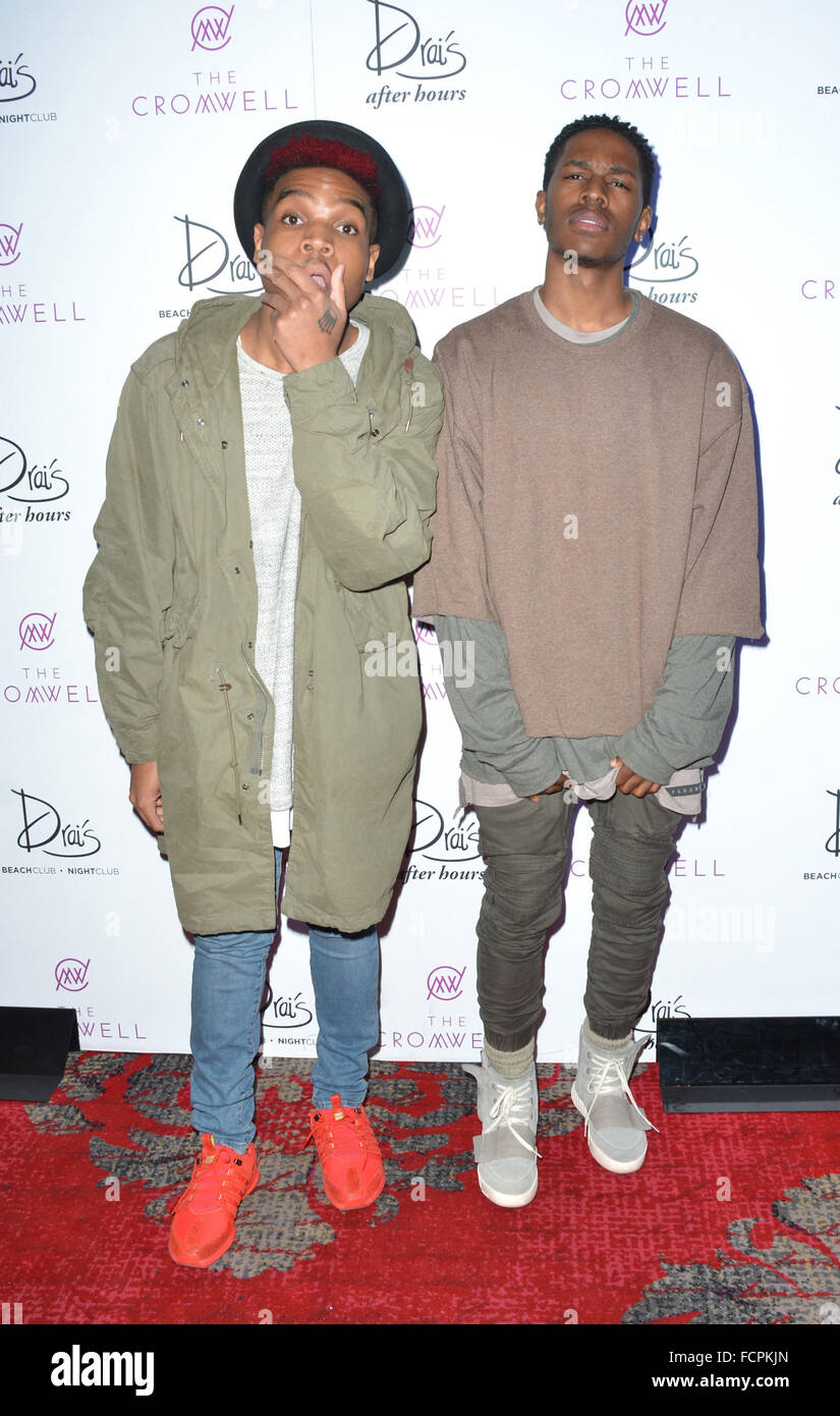 Las Vegas, Nevada, USA. 24th Jan, 2016. Shad(hat)and Lil Shawn AKA JGE ...