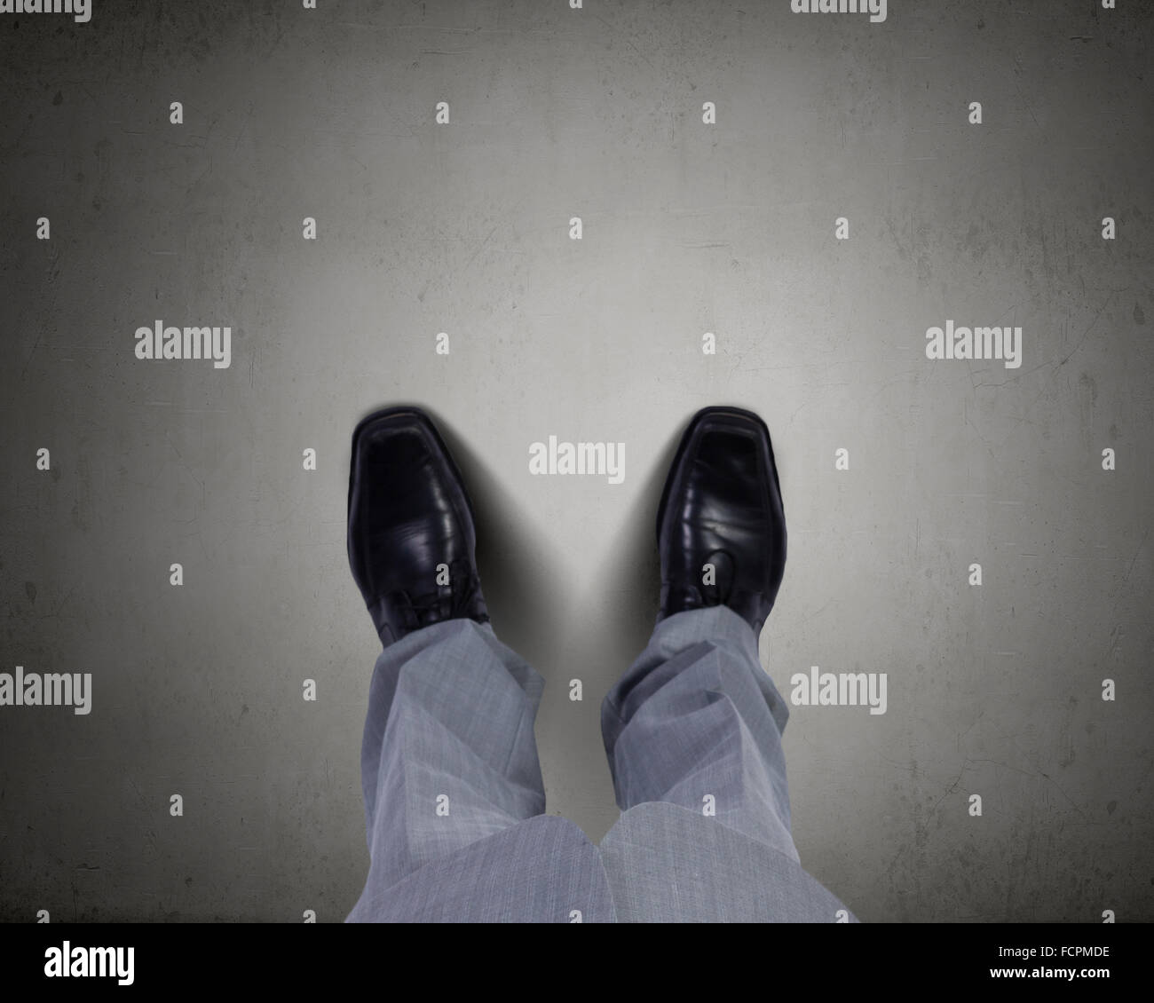 Top view of businessman legs choosing his way Stock Photo - Alamy