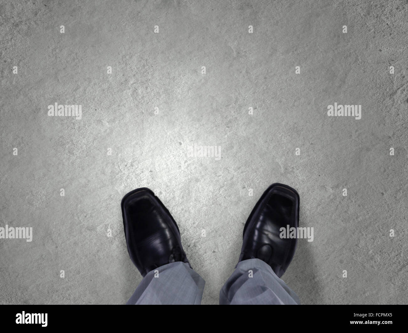 Top view of businessman legs choosing his way Stock Photo - Alamy