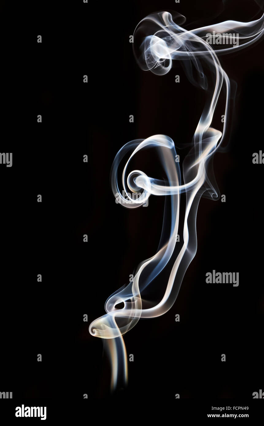 textured of incense smoke on dark background Stock Photo - Alamy