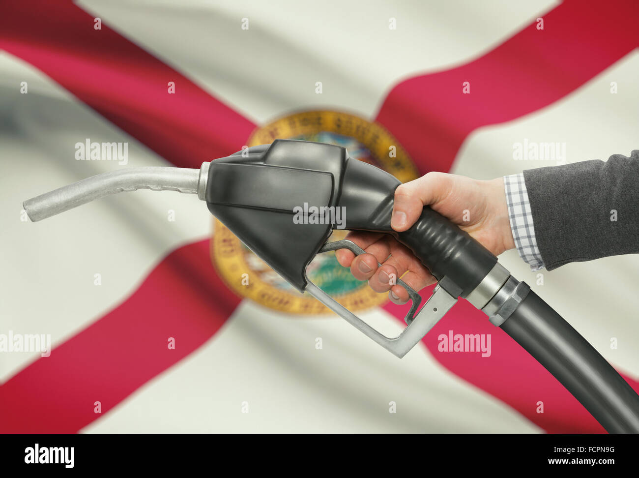 American flag on gas pump hi-res stock photography and images - Alamy