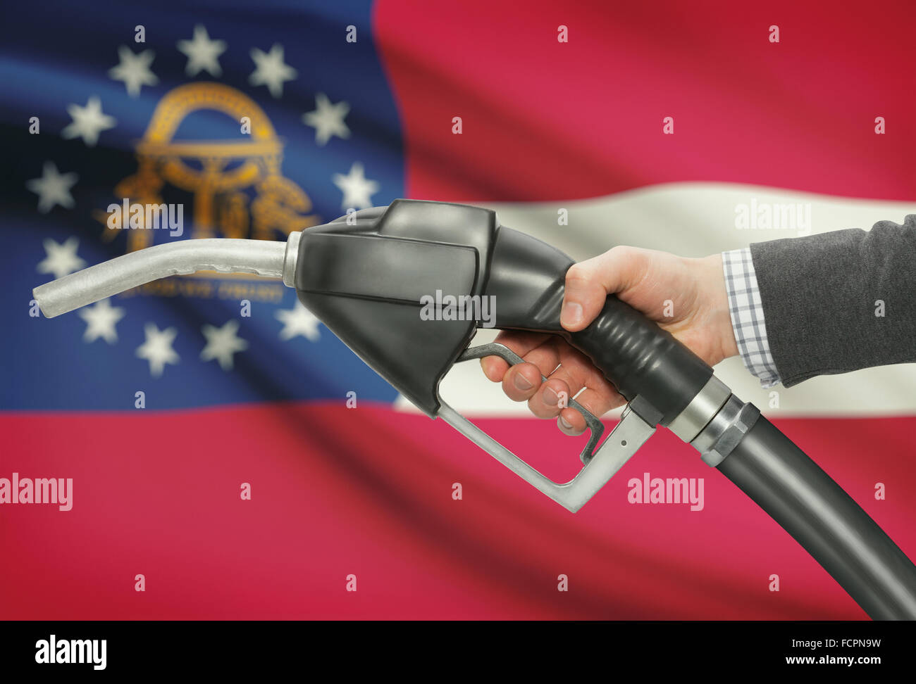 American flag on gas pump hi-res stock photography and images - Alamy