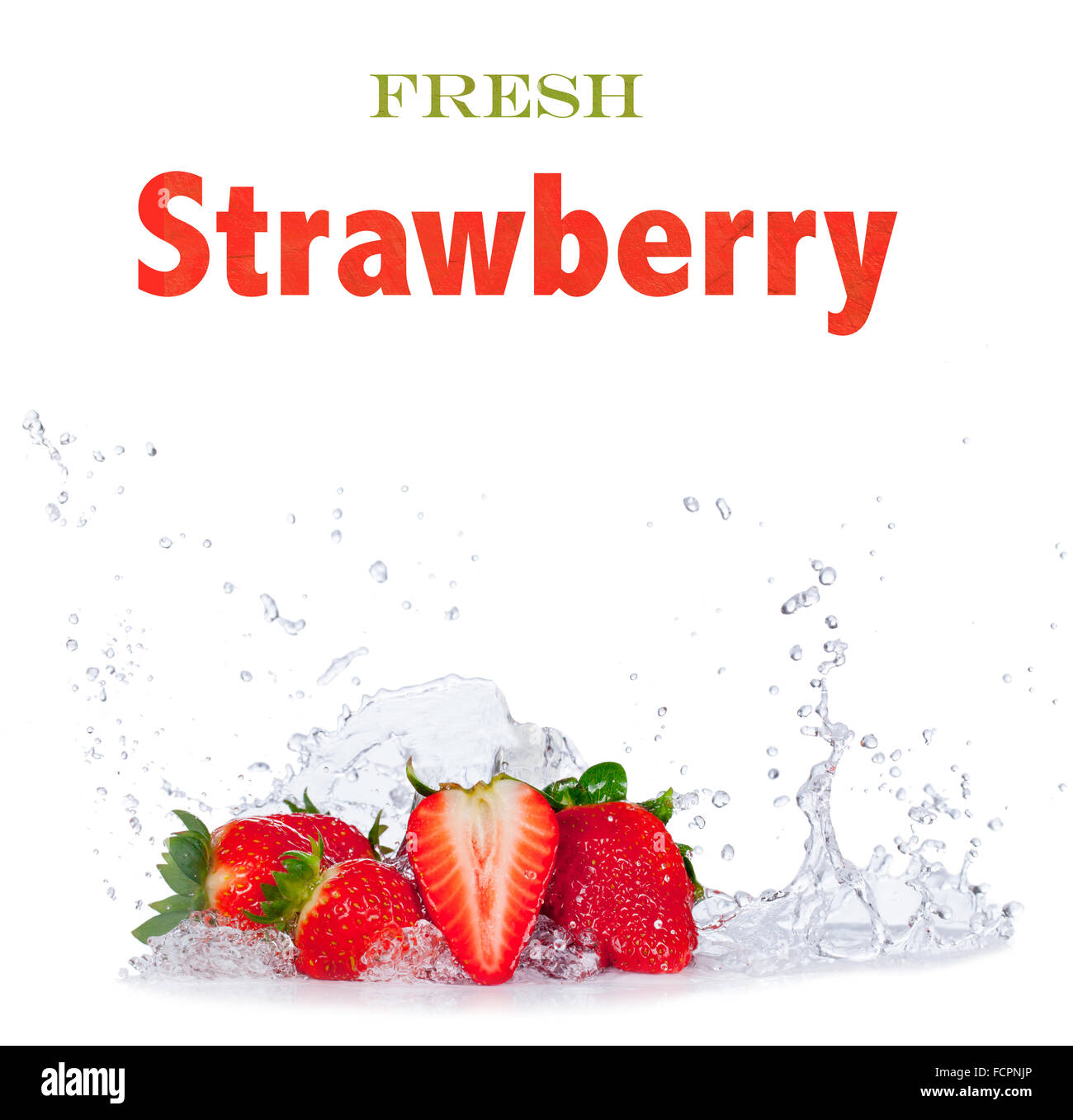 Strawberry splashing in water hi-res stock photography and images - Alamy