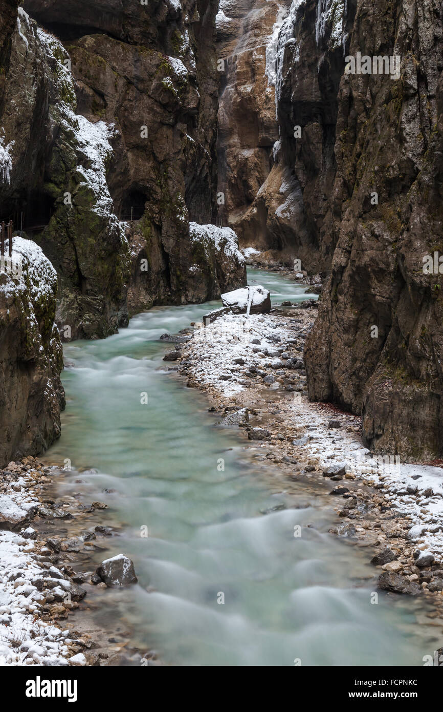 Partnachklamm gorge near Garmisch-Partenkirchen, Bavaria, Germany Stock ...