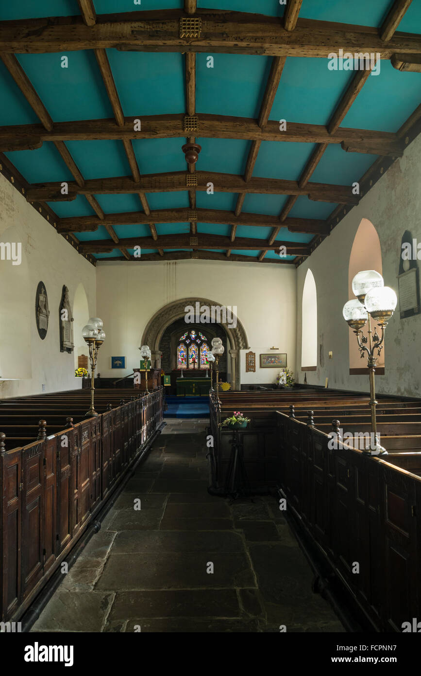 Interior of St Edmund’s Parish Church in Castleton, Derbyshire Stock ...