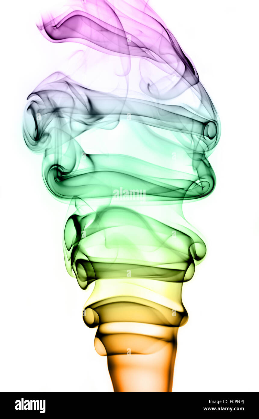 textured of colorful incense smoke on white background Stock Photo - Alamy