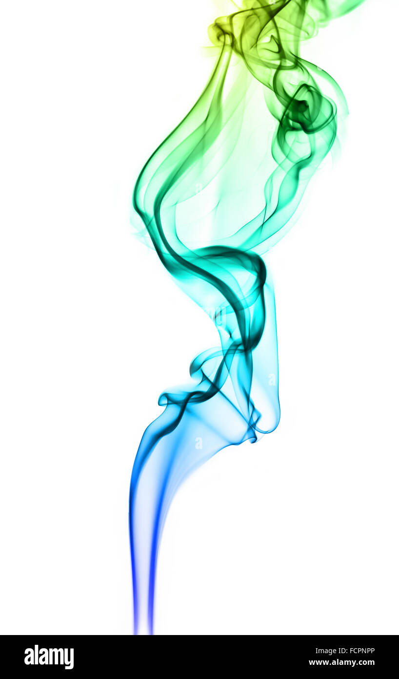 textured of colorful incense smoke on white background Stock Photo - Alamy